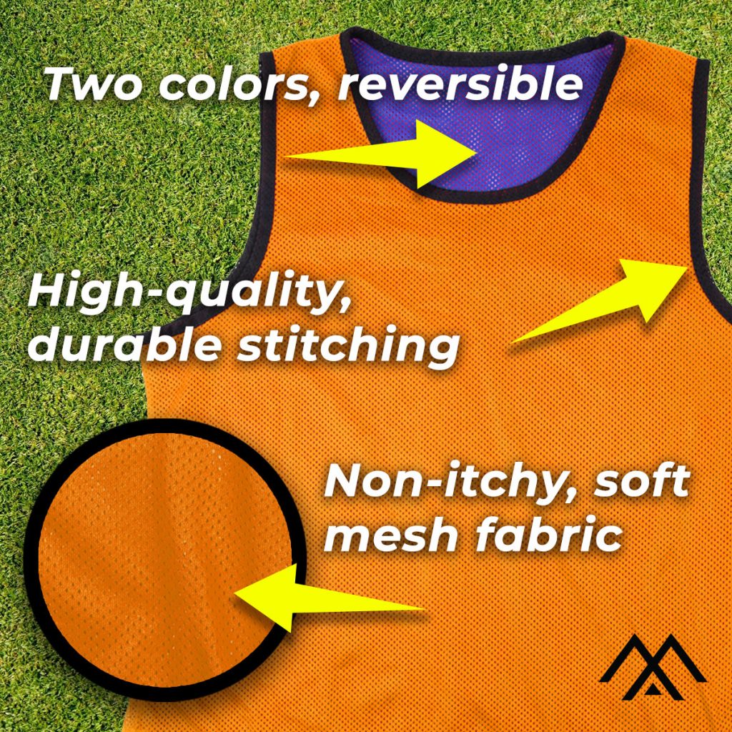 Double-sided Pinnies (Reversible) 14-Pack with Carrying Bag | MaxProcision